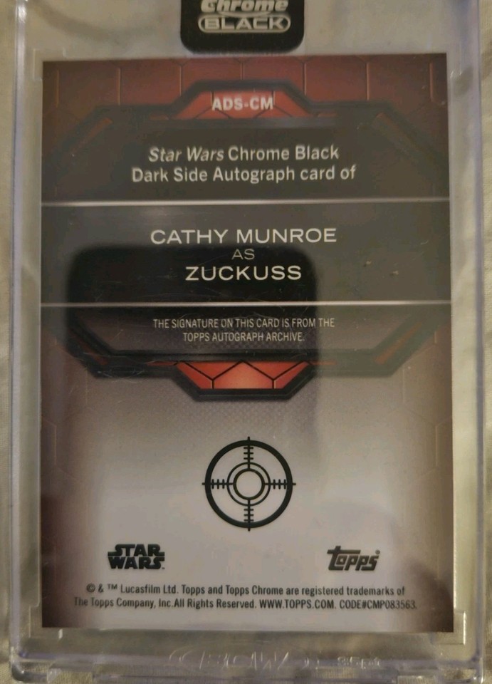 2024 Topps Chrome Black Star Wars Zuckuss Auto /99 Cathy Munroe Dark ...
