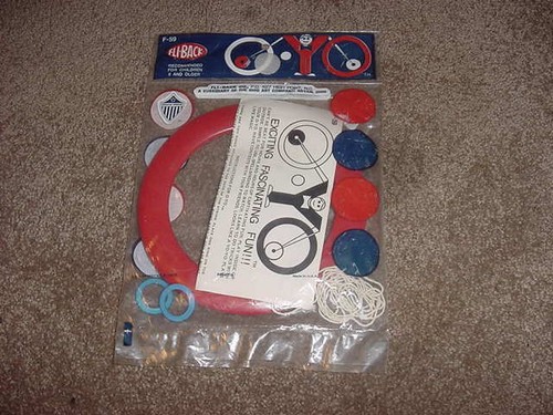 VINTAGE NOS FLI-BACK FLI BACK YO YO FRISBEE TOY 70s 80s ?? F-59 MADE IN ...