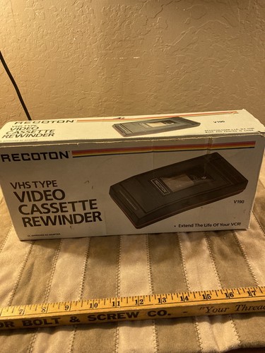 Vtg Recoton Rewinder Video Tape Rewinder Vhs Cassettes w Box Physical ...