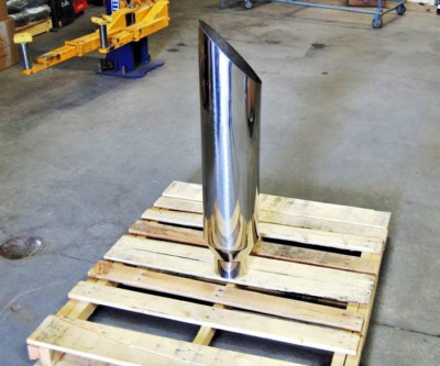 8" Diameter Stainless Diesel Exhaust Stack Tip 5" Inlet, 36" Long ...