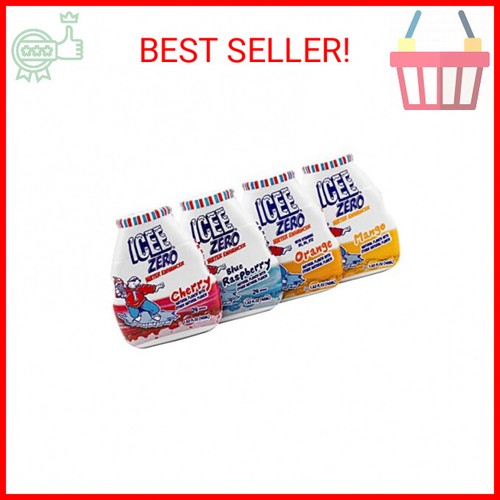 ICEE Zero Calorie Cherry, Blue Raspberry, Orange and Mango Liquid Water ...