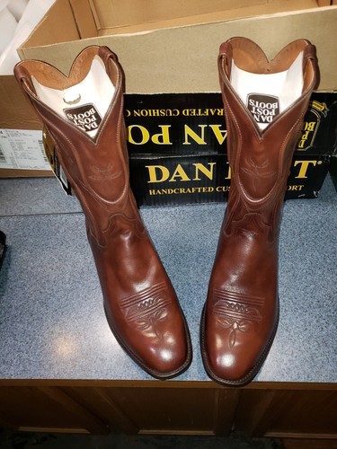 Dan Post Men's Vintage Antique Tan Boots Model DP2124, Size 12EW | eBay