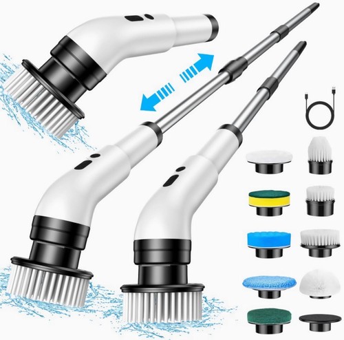 SYNOSHI | Electric Spin Scrubber, Power Cleaning Brush with 9 ...