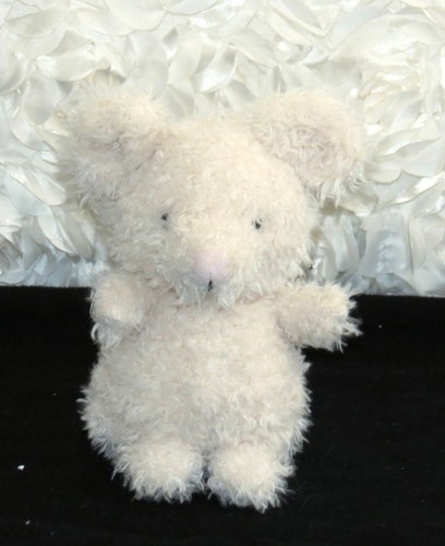 Jellycat I am Little Mouse White Curly Plush Rat Stuffed Animal Retired ...
