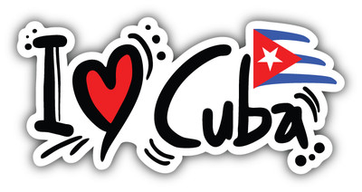 I Love Cuba Flag Slogan Car Bumper Sticker Decal 6'' x 3'' | eBay