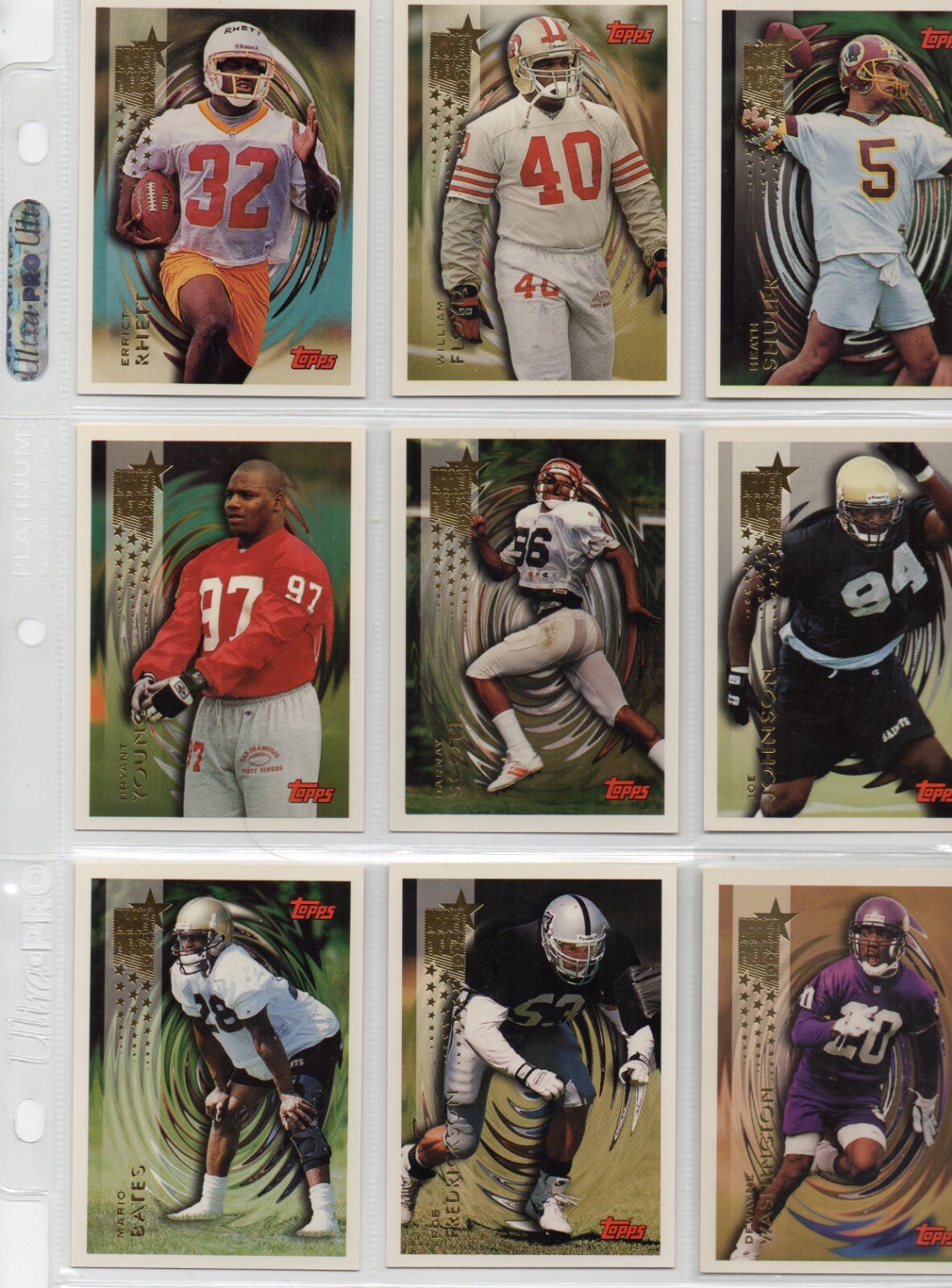 1994 TOPPS FOOTBALL LOT 9 CARDS 206-618-127-601-556-356-309-386-376 | eBay