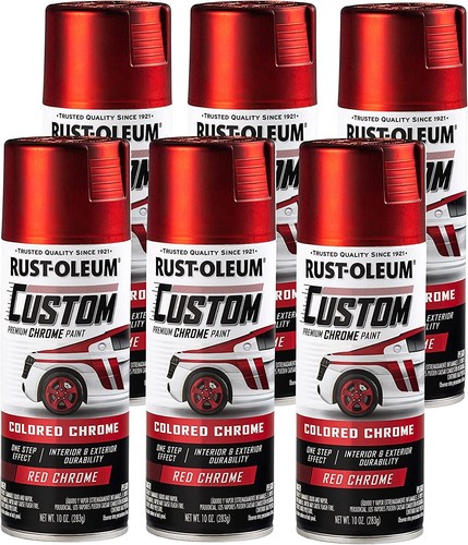 Rust-Oleum Custom Premium Red Chrome Spray Paint - 10 oz. 6 Pack | eBay