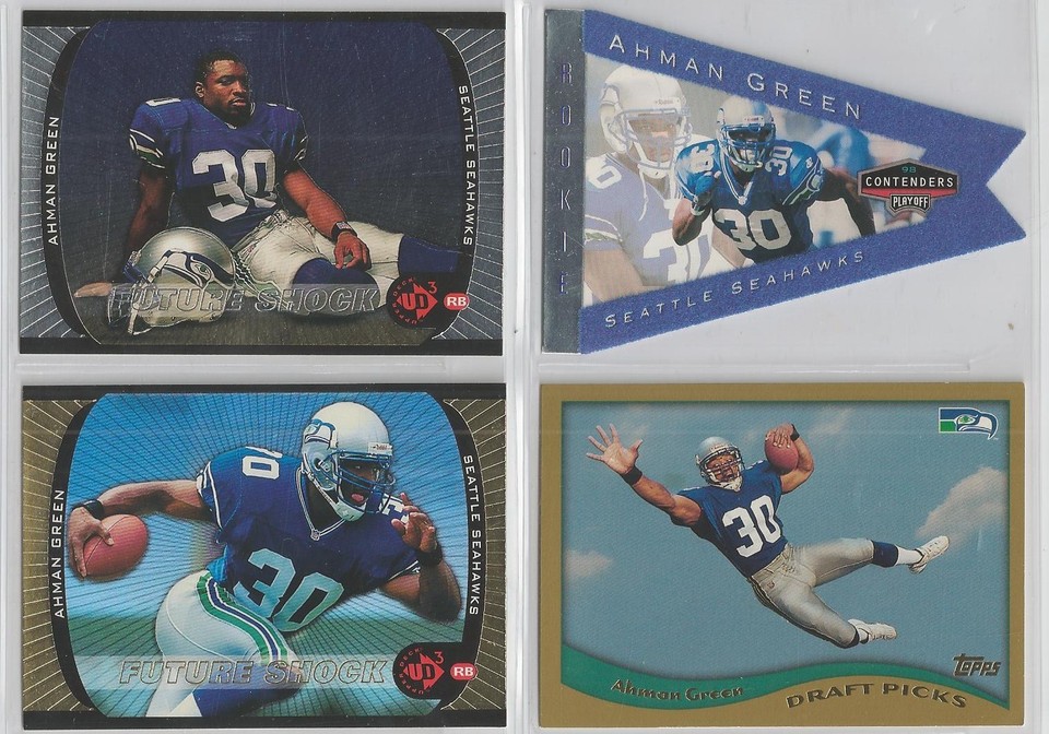 1998 AHMAN GREEN SEAHAWKS RC LOT PRESTIGE BLACK DIAMOND EDGE SCORE 16 ...