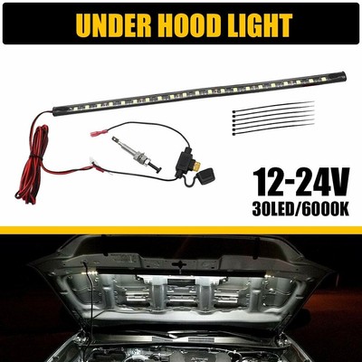 Car LED Under Truck Hood Engine Bay Light Strip +Switch Universal ...
