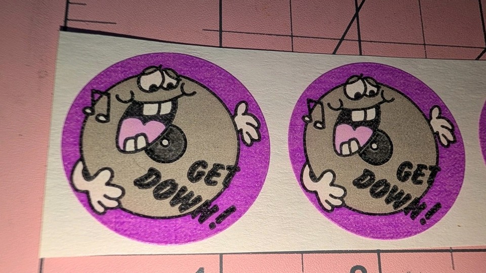 Vintage TREND Scratch N Sniff stickers Record Get Down Lot 3 Stickers ...