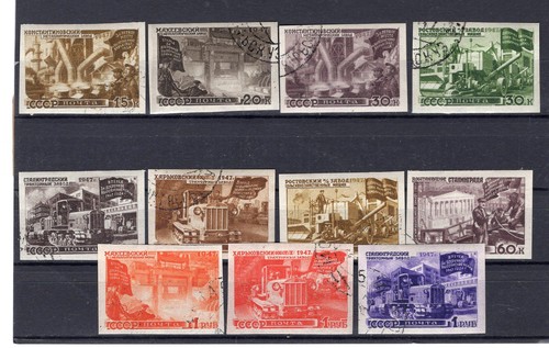 RUSSIA YR 1947,SC 1172A-82A,MI 1168B-78B,USED(CTO),NON-PERF ...