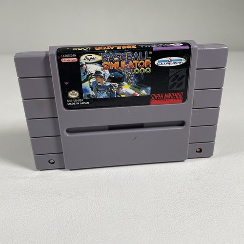 SNES Super Baseball Simulator 1.000 Nintendo 1991 Tested Works Japan ...