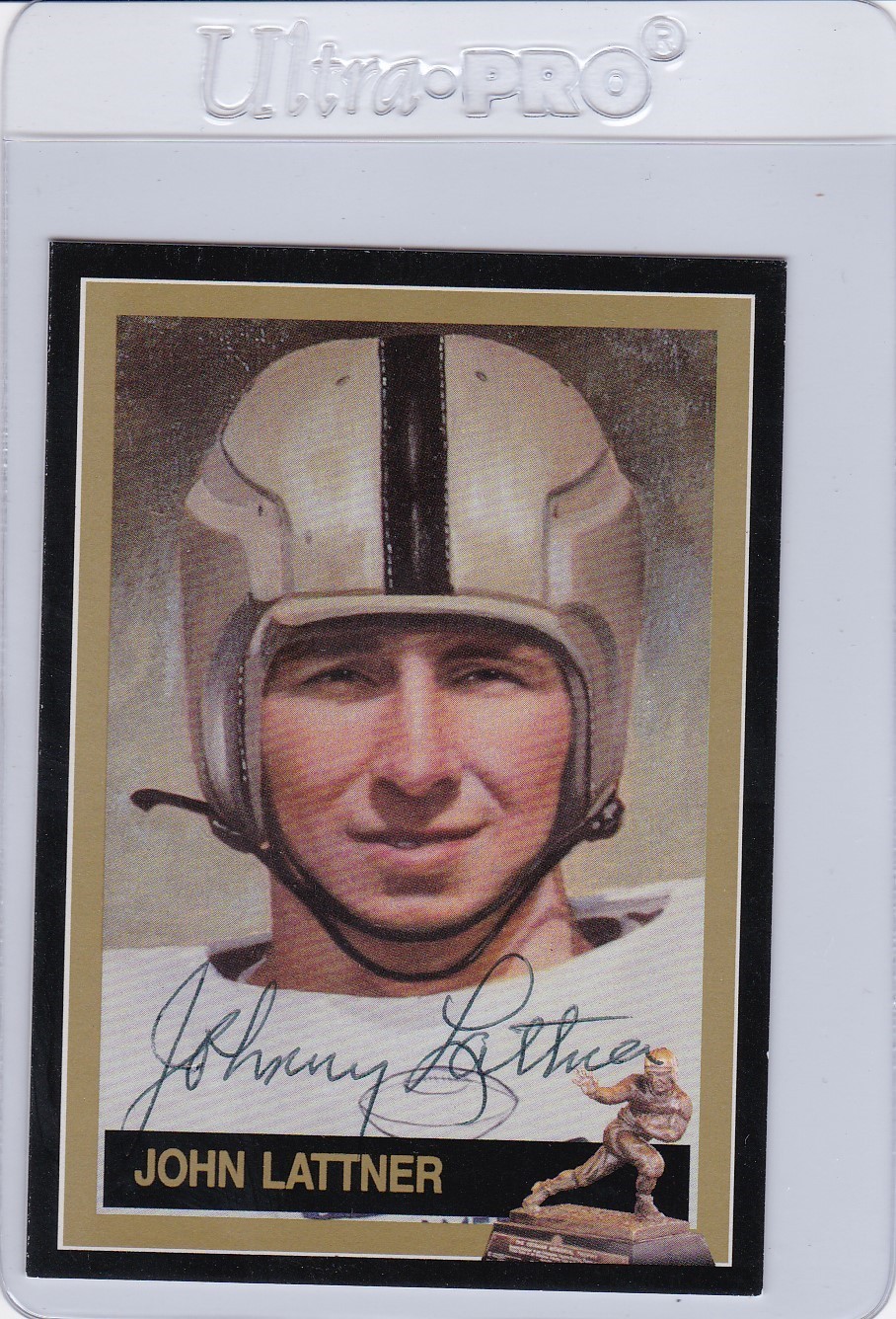 JOHNNY LATTNER SIGNED NOTRE DAME IRISH HEISMAN FOOTBALL CARD | eBay