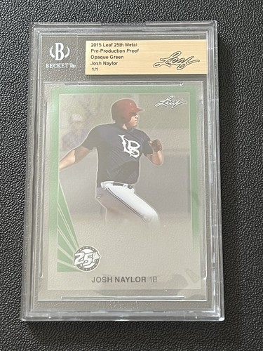 2015 Leaf Metal Josh Naylor RC 1/1 Green Cleveland Guardians Indians | eBay
