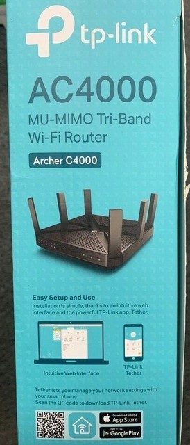 TP-LINK Archer AC4000 Tri-Band Wi-Fi 5 Router - C4000 for sale online ...