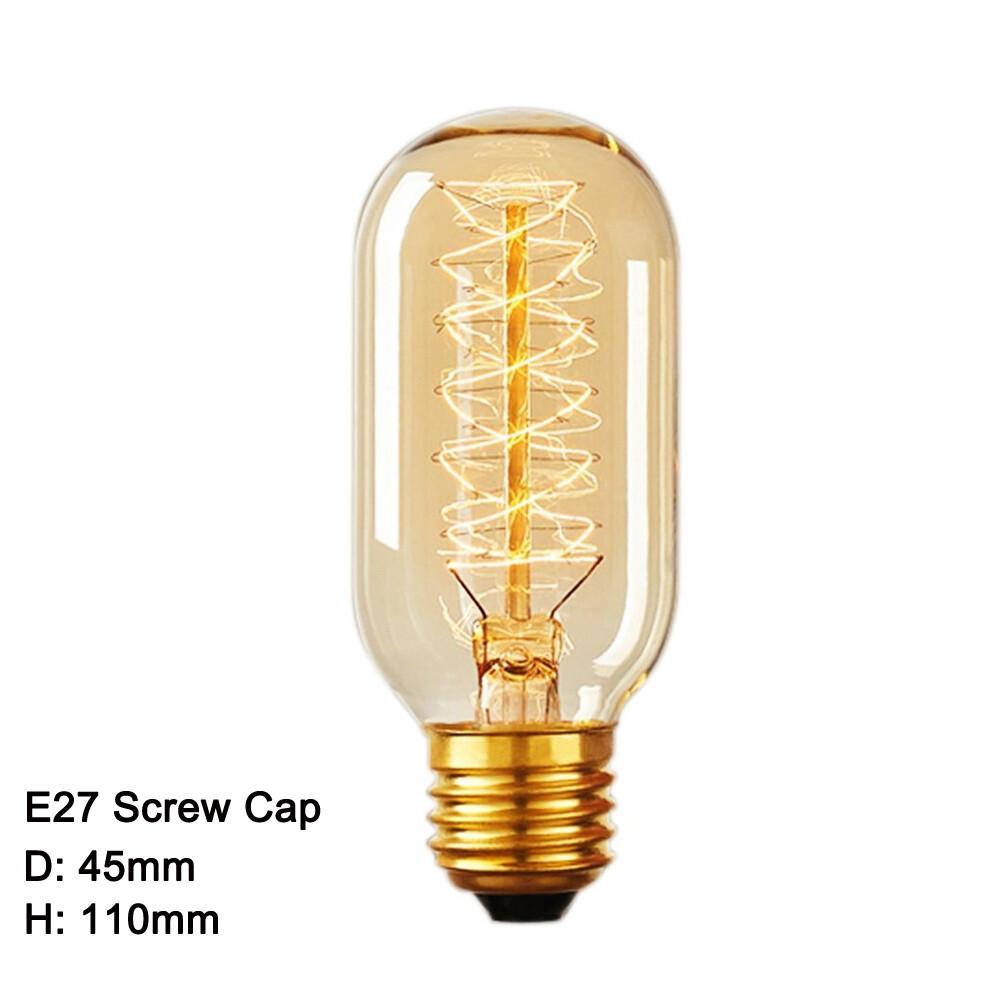 40W Vintage Edison Bulbs E27 ES Tungsten Filament Incandescent Decor ...