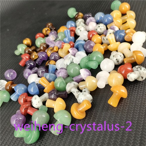 10pcs Natural Carved Mini mix Blend mushroom Quartz Crystal Reiki ...