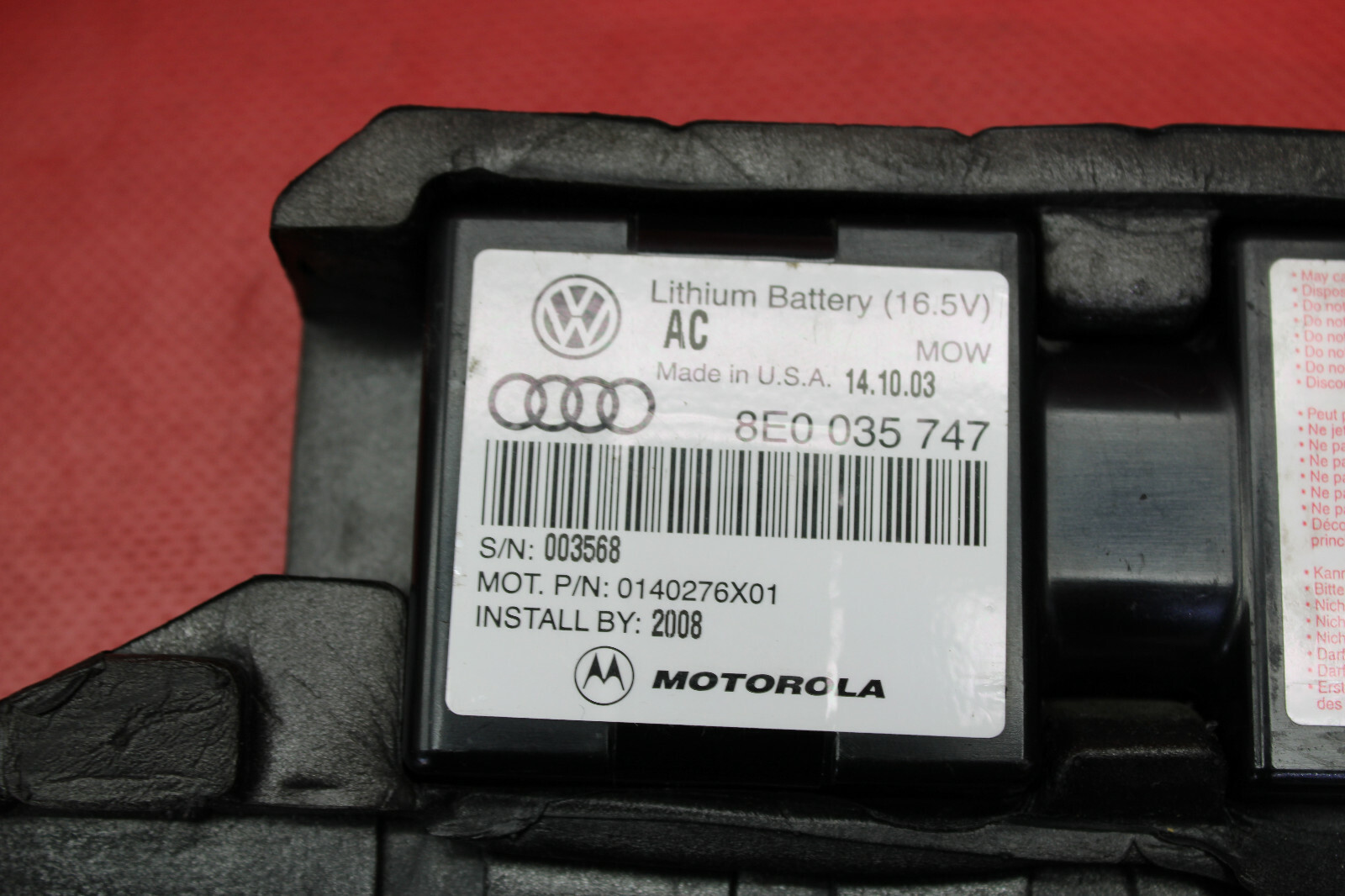 Audi A8 4E Batterie Notstrombetrieb 8E0035747 Telematik Steuergerät ...