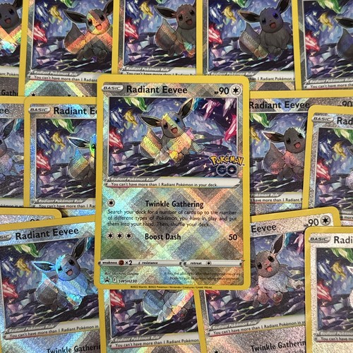 Radiant Eevee SWSH230 - Black Star Promo - Holo Rare 2022 Pokemon Go ...