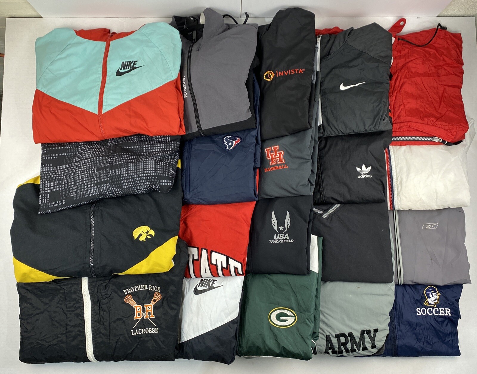 Wholesale Lot of 20 Men's Branded Windbreakers - (Brands & Sizes In ...