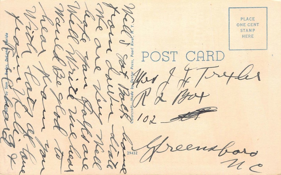 Stetson University Chaudoin Hall Hulley Tower Deland Florida Vtg ...