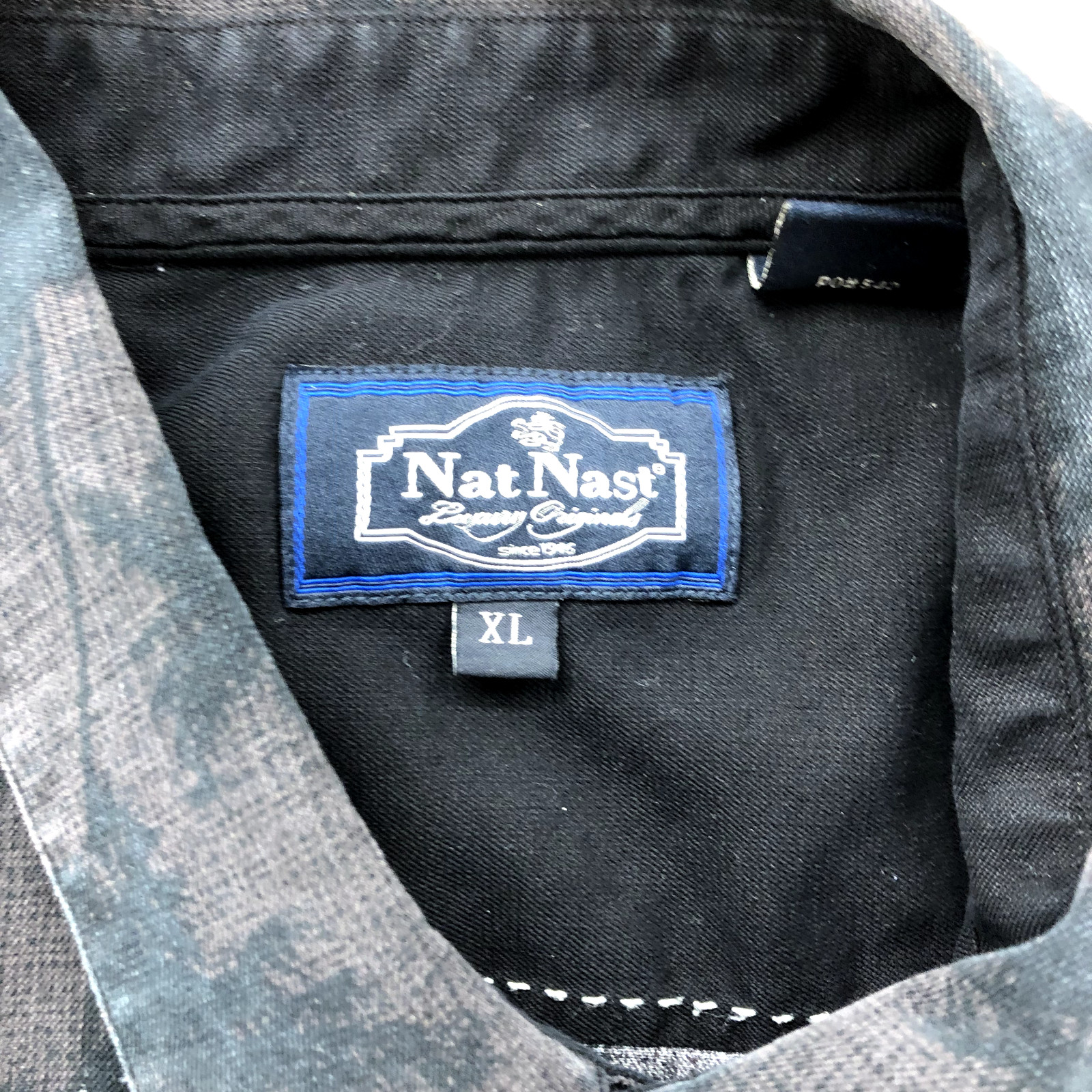 Vintage Nat Nast Black Palm Tree Short Sleeve Casual … - Gem