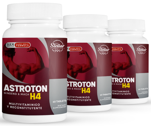 3 Pack Astroton Ginseng & Maca H4, multivitamin and restorative-60 ...