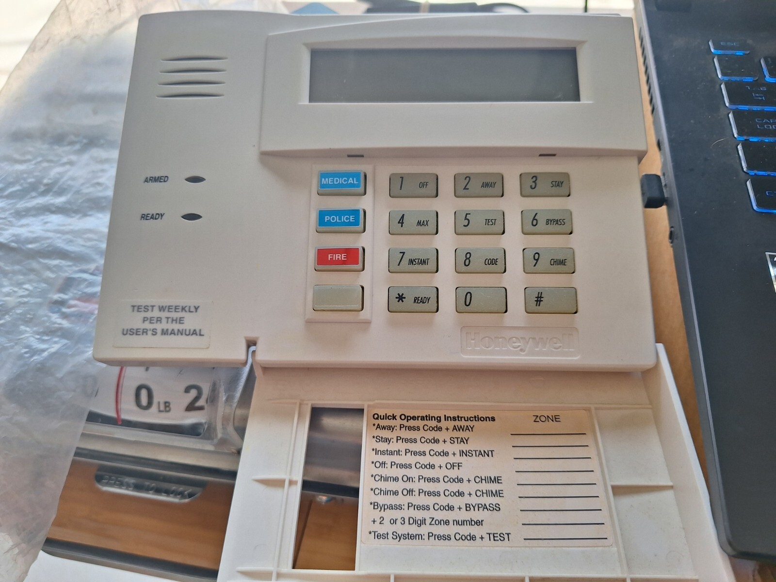 S1632 Honeywell Household Fire and Burglary Warning System Control Unit ...