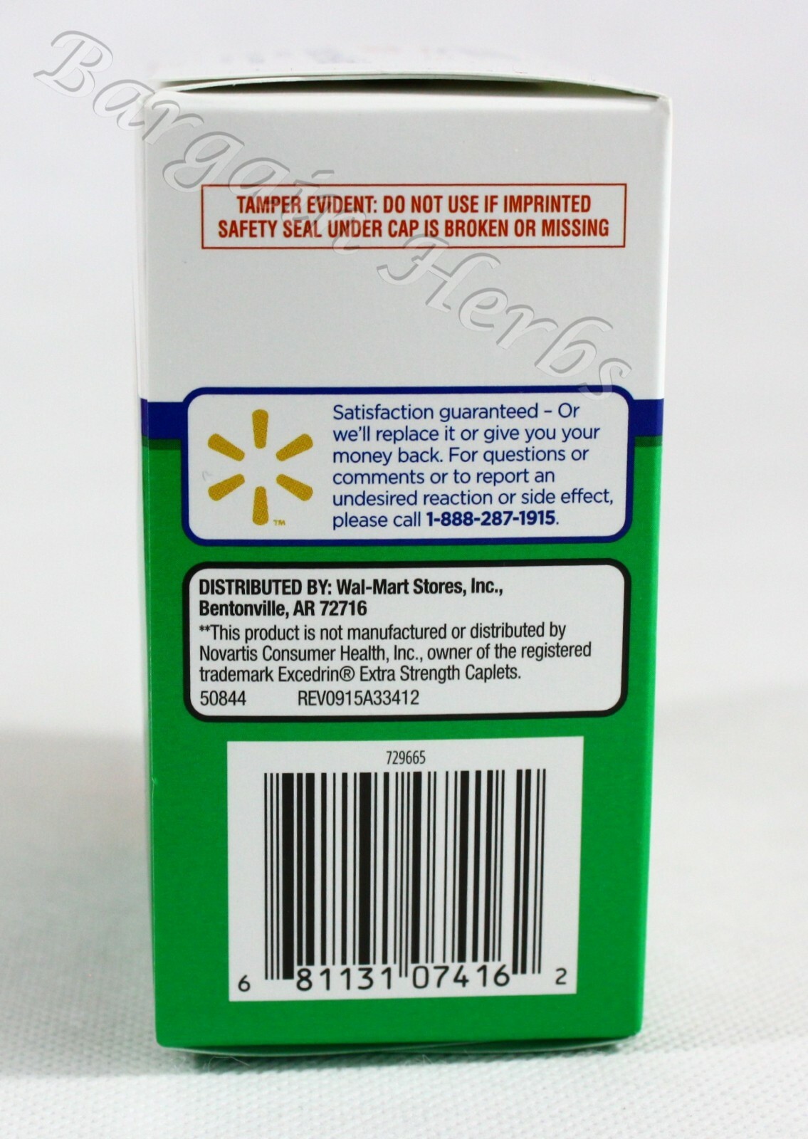 2x Equate Acetaminophen Excedrin Headache Extra Strength 100 Caplets ...