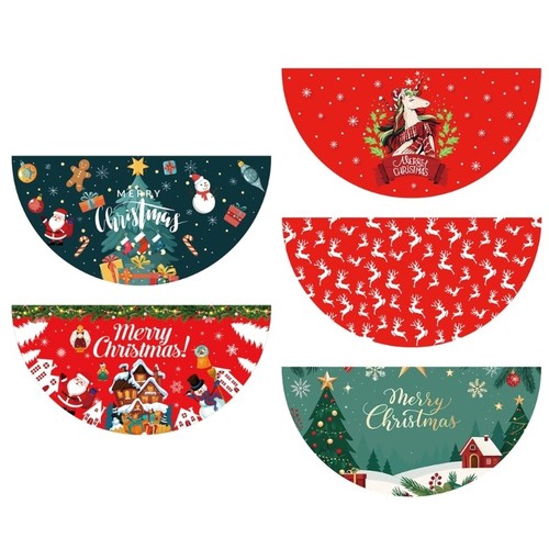Half Fan Shape Christmas Curtain Polyester Hanging Decoration Party ...