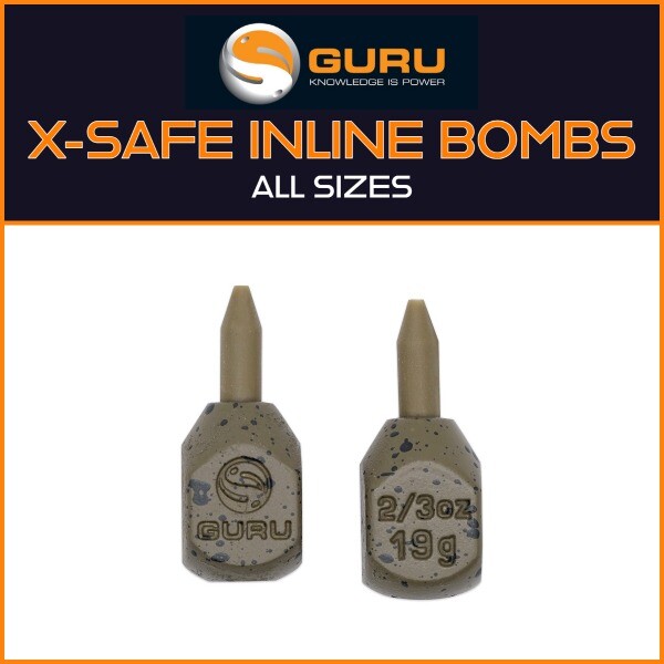 GURU INLINE X-SAFE SQUARE BOMBS - NEW | ALL SIZES - COARSE/MATCH FISHING WEIGHTS | eBay UK