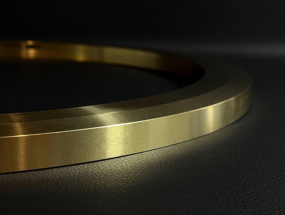 Brass MICRO Record Turntable Periphery Stabilizing Outer Ring Clamp ...