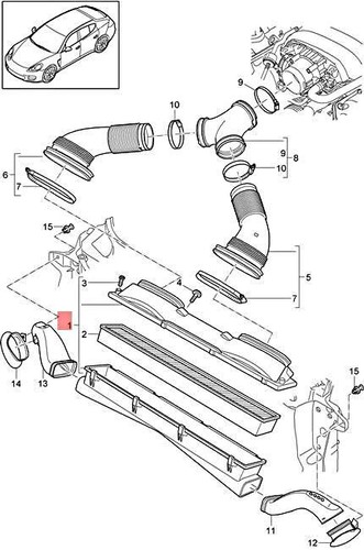 Genuine PORSCHE Panamera Porsche 970 Air Filter 97011002102 | eBay