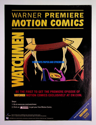 Watchmen Motion Comics DC Warner Bros 2008 Trade Print Magazine Ad ...
