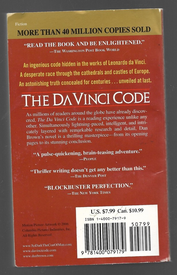 Dan Brown The DaVinci Code 2006 Paper Back | eBay
