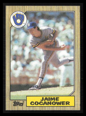 Jaime Cocanower 1987 Topps #423 Milwaukee Brewers | eBay