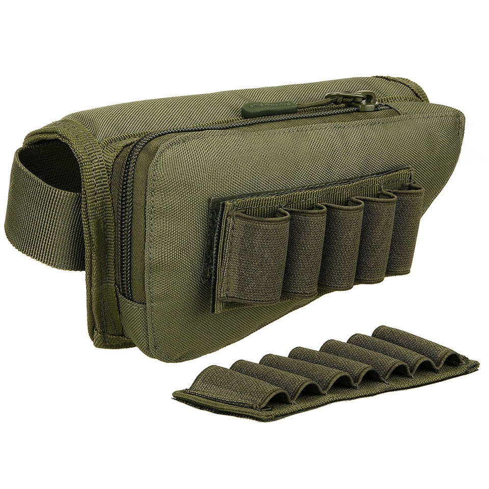Rifle Stock Pack Bag Buttstock Cheek Pad Rest Shell Mag Ammo Pouch ...