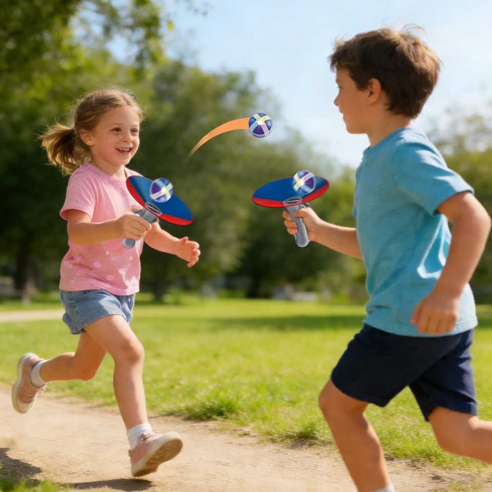 Toss and Catch Ball Set Interactive Sports Toy with Light Toss Catch ...