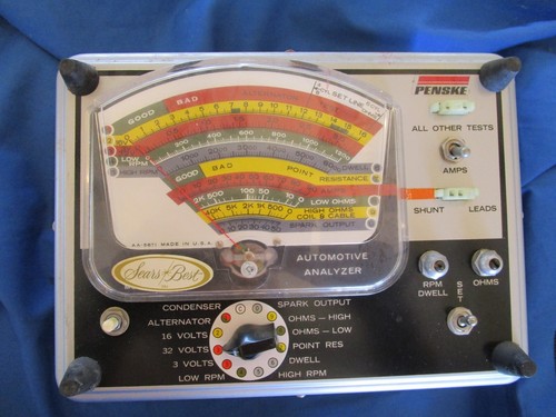 Vintage Sears Penske Super Automotive Analyzer Model 244.21032 w/2 ...