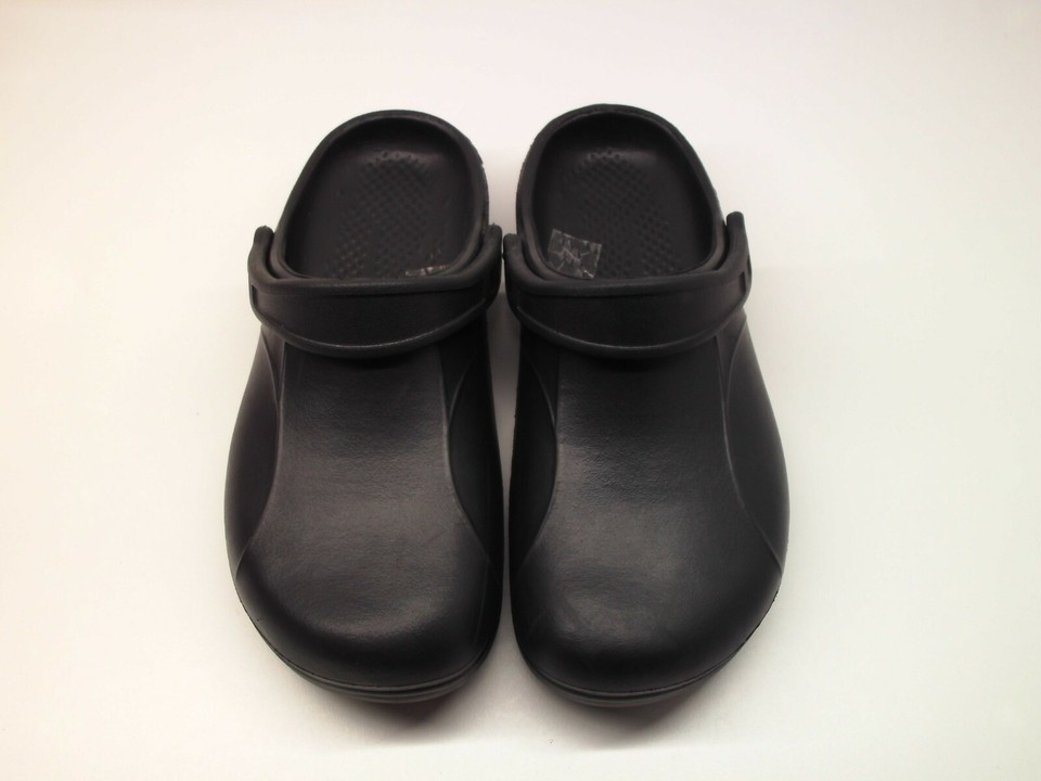 TREDSAFE Women's 9W Men's 8 Black Work Clog Slip and Oil Resistant Shoe ...