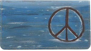 Peace All Around Leather Checkbook Cover | eBay