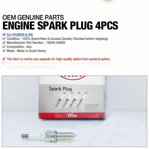 [Hyundai] 1884909085 Spark Plug 4p for 2015 2017 Sonata ⭐Low Price⭐ | eBay