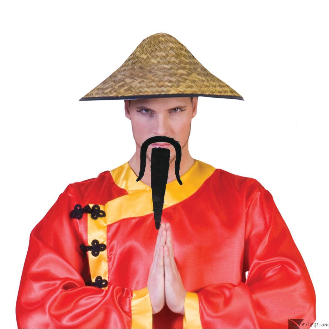 Funny Fashion Asian Samurai Fu Manchu Moustache Costume Goatee, Black ...