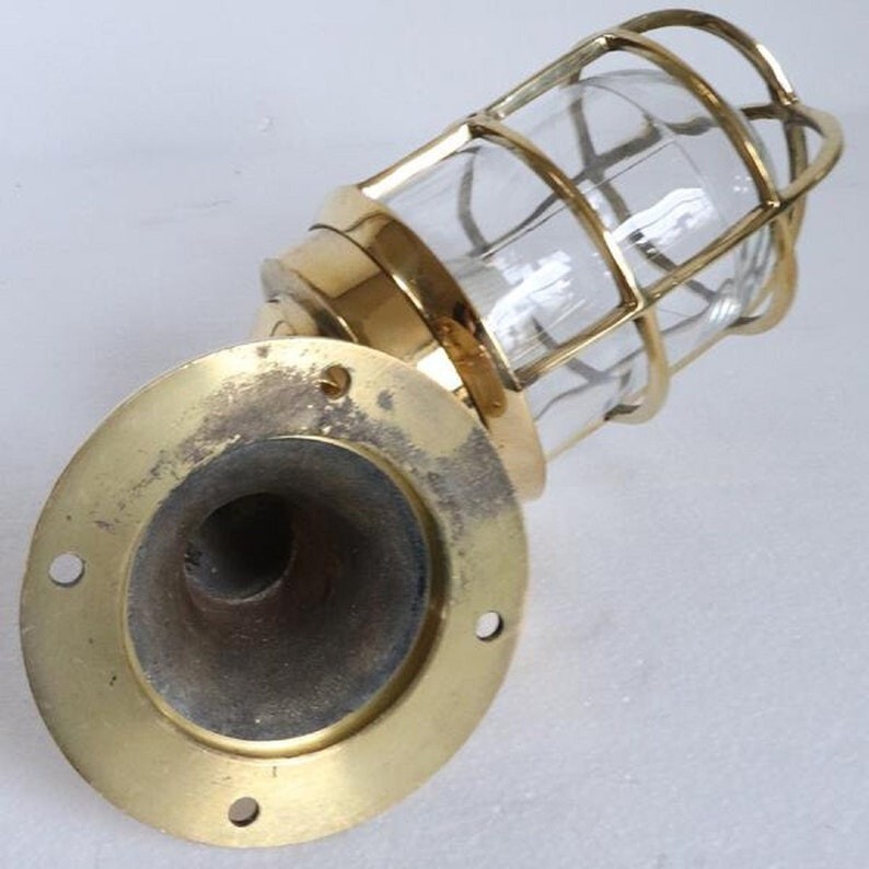 New Nautical Marine Antique Swan Neck Brass Wall Sconce Ship Light ...