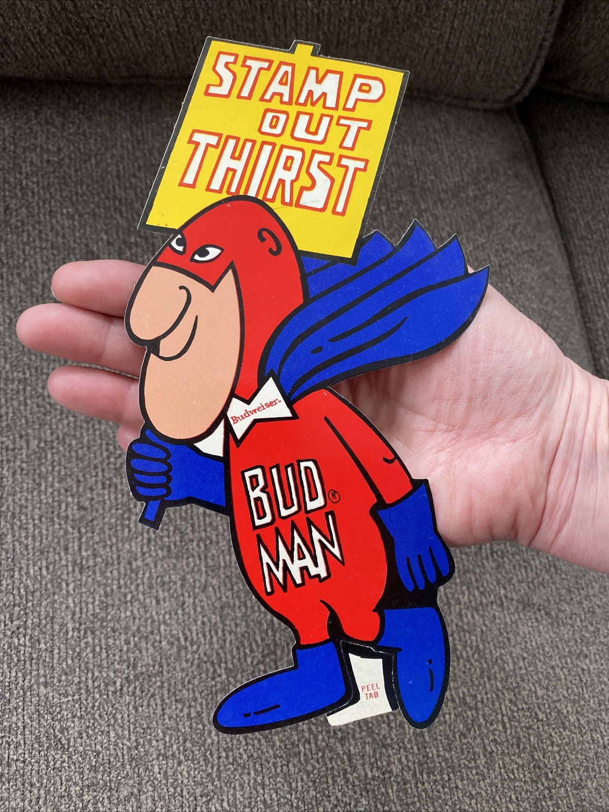 1970s Bud Man Budweiser Protest Picket Sign Stamp Out Thirst Decal ...