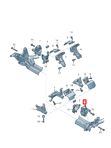 AUDI A6 C7 Left Engine Mount 4G0199381ML NEW GENUINE | eBay