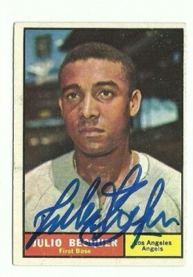 Julio Becquer 1961 Topps autographed auto signed card Angels | eBay