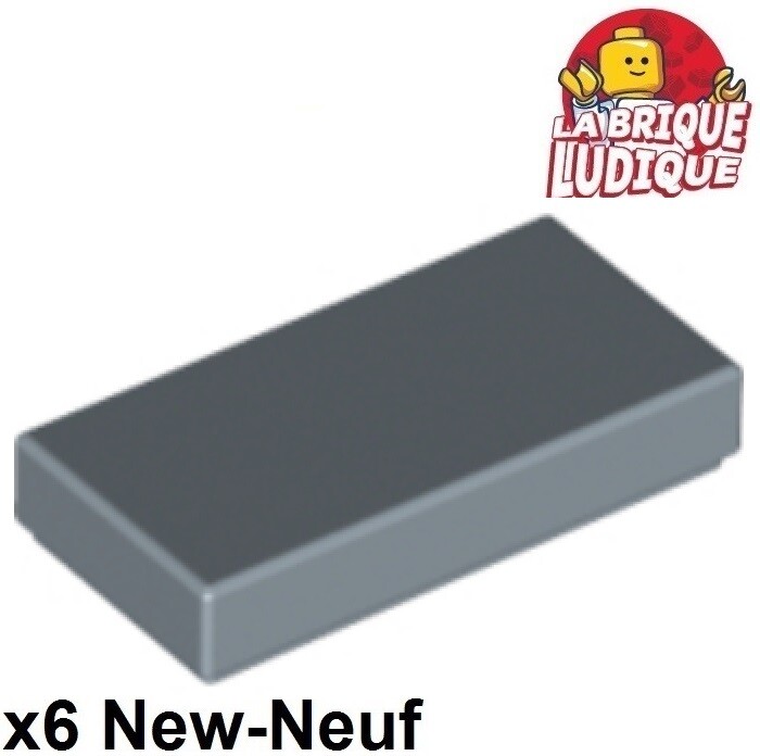 Lego 6X Tile Smooth Plate 1X2 With Groove Sand Blue 3069 New | eBay