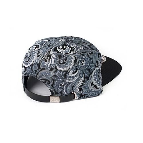 TopCul 5 Panel Imagine Strapback Baseball Cap Hat Paisley Grey White ...