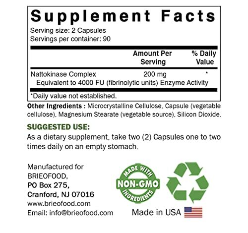 Calidad Nattokinase 4000 Fu 180 Capsulas Soporte Salud Circulatoria | eBay